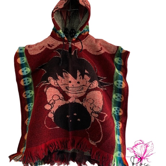 Other | Kids Dragon Ball Z Poncho Serape With Hoodie Made Of Wool And ...